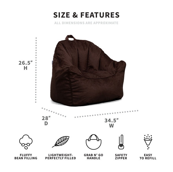 Comfort Research Big Joe Hug Bean Bag Chair for Teens Adults Reviews Wayfair